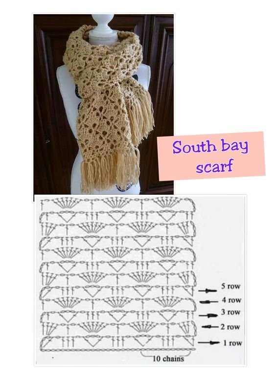 Crochet Scarf – Free Pattern – All free – Crafts for love