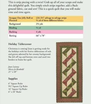 Twisted Pole Table Runner – Tutorial – All free – Crafts for love