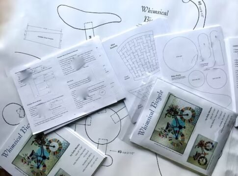 Whimsical Bicycle Quilt Pattern – Tutorial – All free – Crafts for love