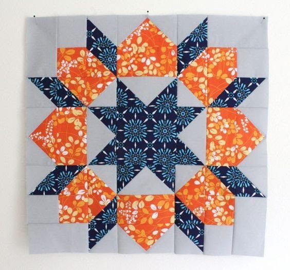 Star of Bethlehem Quilt Block – Tutorial – All free – Crafts for love
