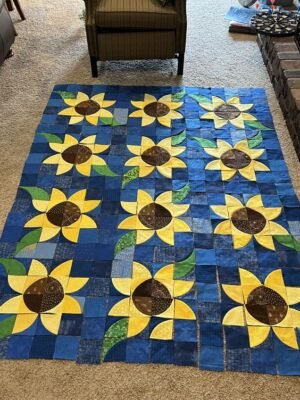 Sunflower Quilt Pattern – Tutorial – All free – Crafts for love