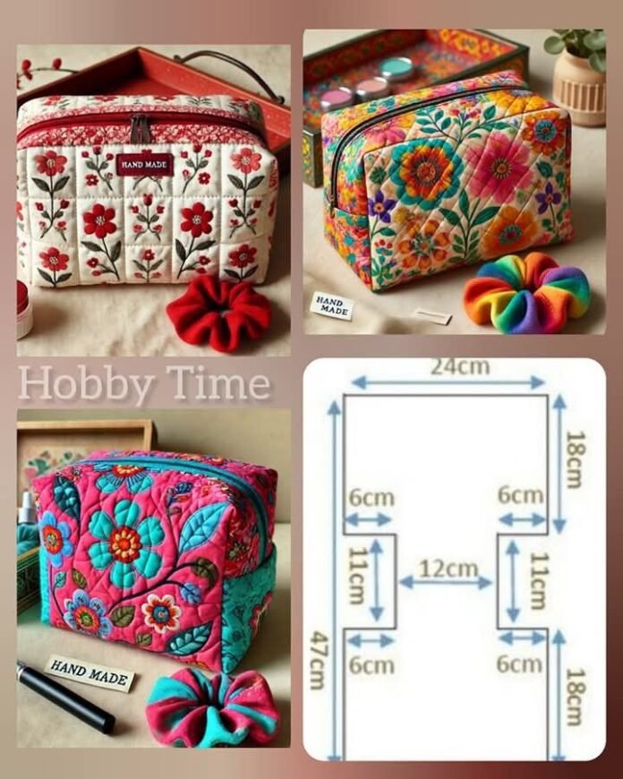 Road Trip Toiletry Bag – TUTORIAL – All free – Crafts for love