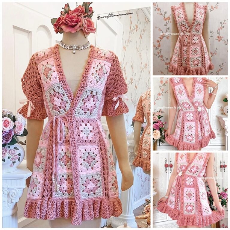 Wrap Around Crochet Dress – Pattern – All free – Crafts for love