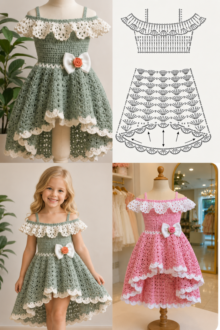 Easy Crochet Dress Pattern – All free – Crafts for love